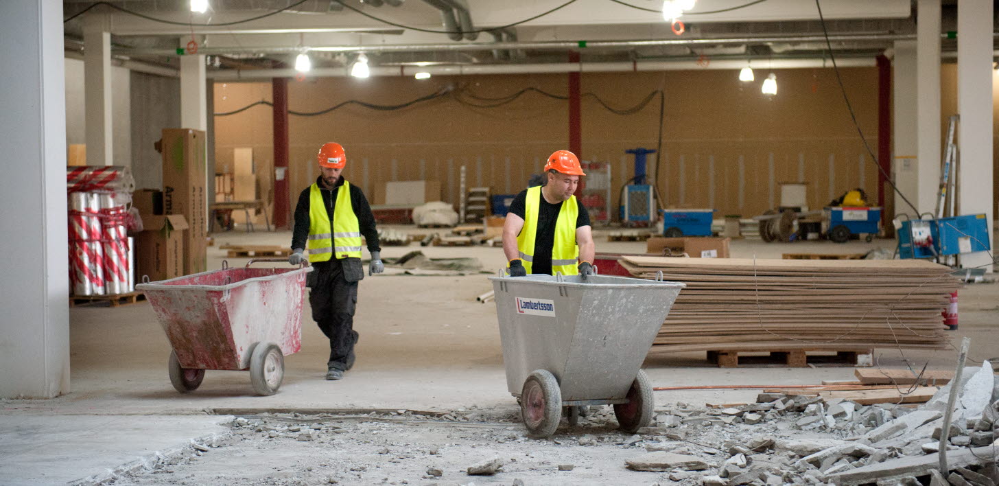 Building and civil engineering work, design, building work environment ...